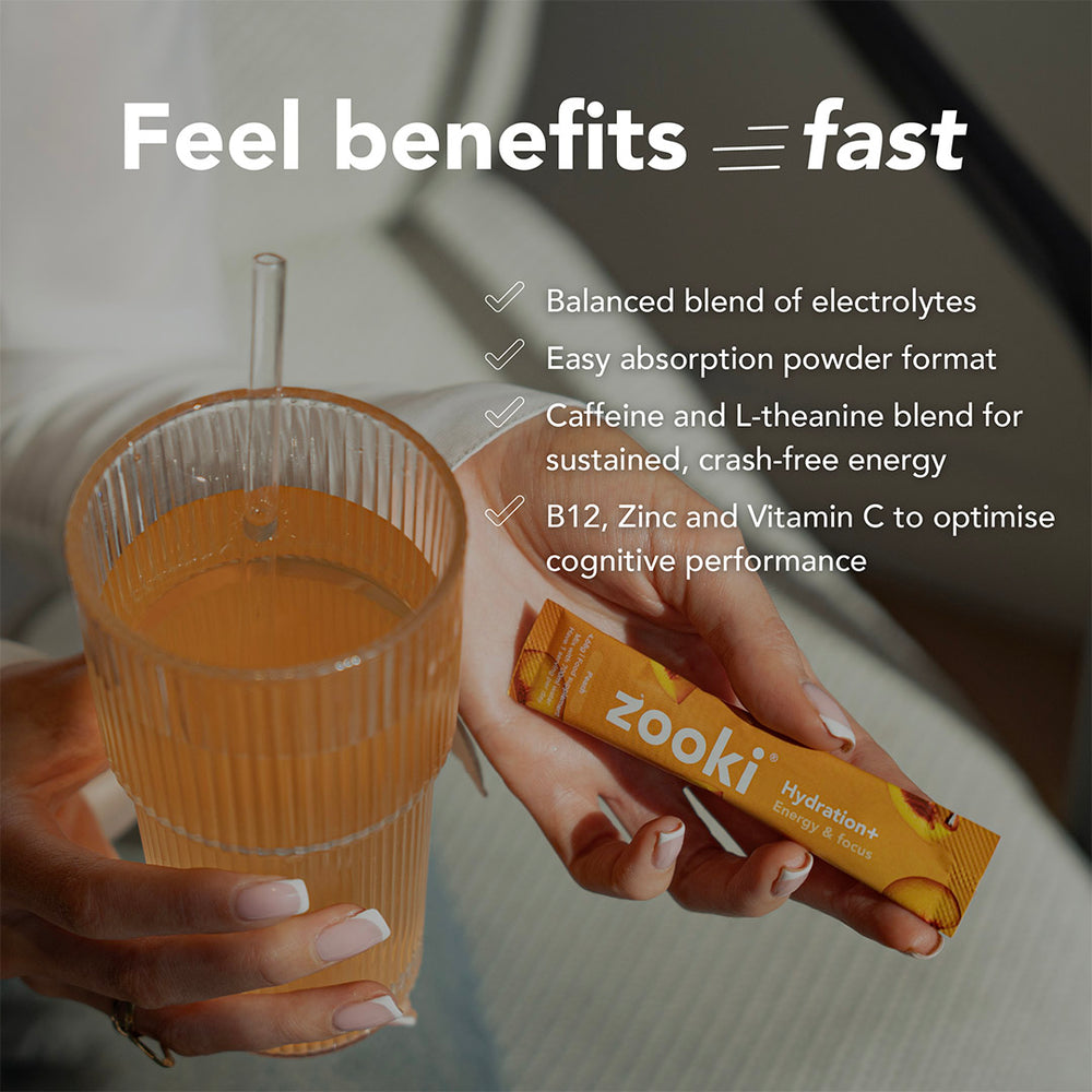 Hydration+ Energy and Focus Electrolyte Sachets - Zooki